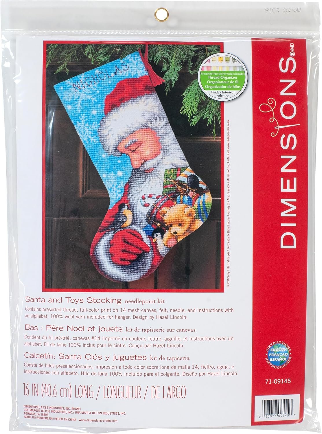Dimensions Needlepoint Kit 'Santa and Toys' - Personalized Christmas ...